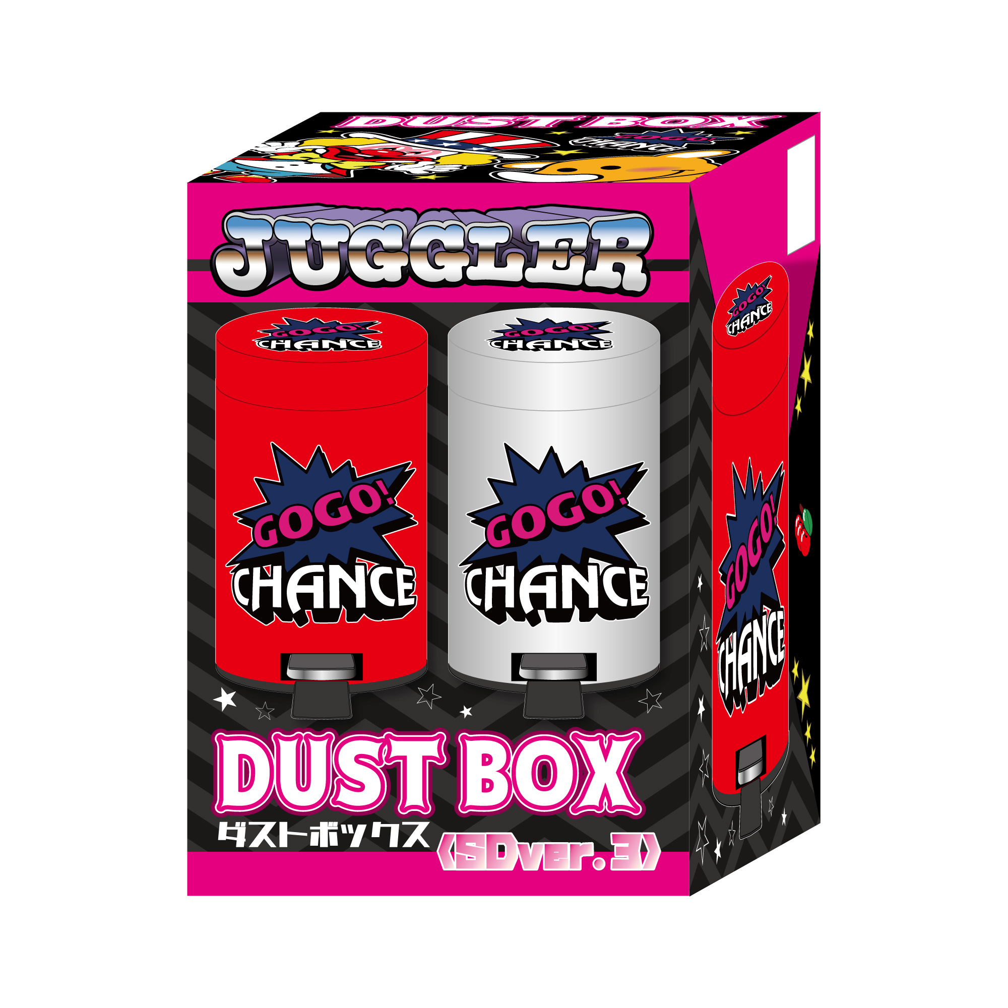 ジャグラー ゴミ箱 ペダル式 ダストボックス GOGO！CHANCE柄 SDVer.3 / GOGO ランプ ごみ箱 ダストBOX パチスロ ...