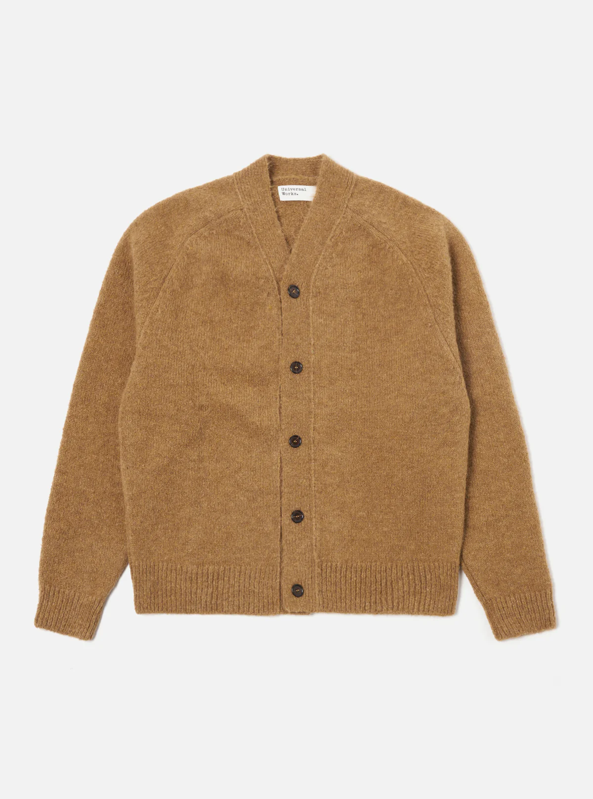 Universal Works ユニバーサルワークス David Cardigan in Sand Alpaca Knit PALE ...