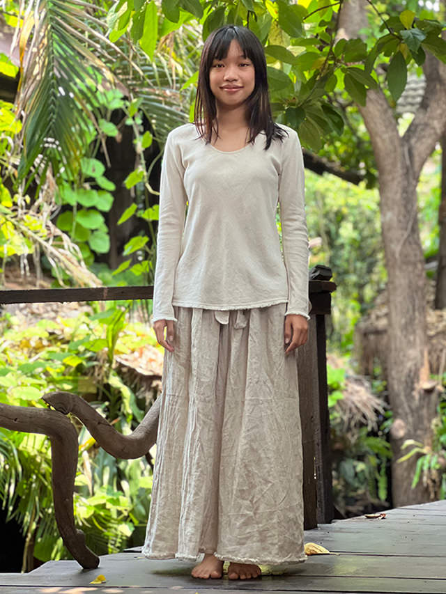 asana HEMP100% NEW パンツスカート・きなり【パヤカ オンラインショップ】