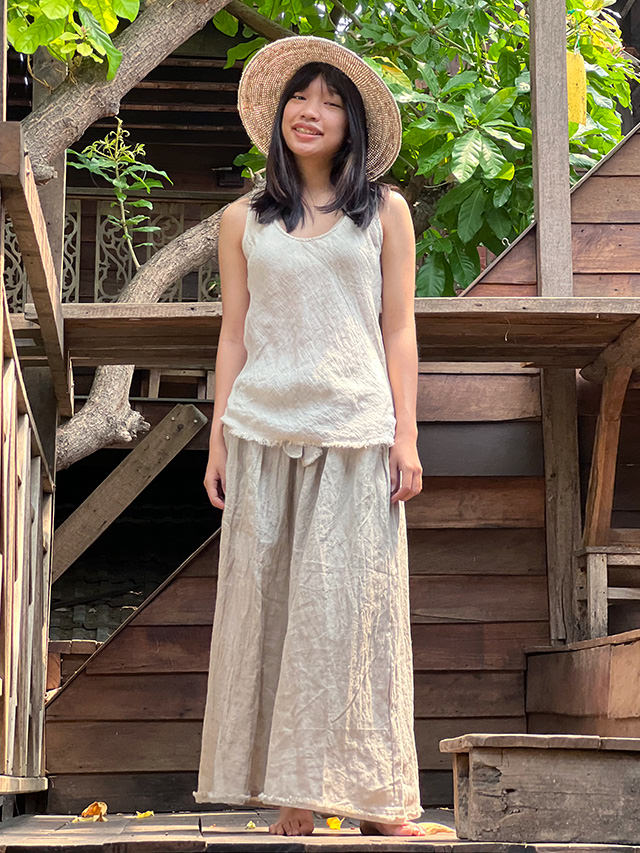 asana HEMP100% NEW パンツスカート・きなり【パヤカ オンラインショップ】