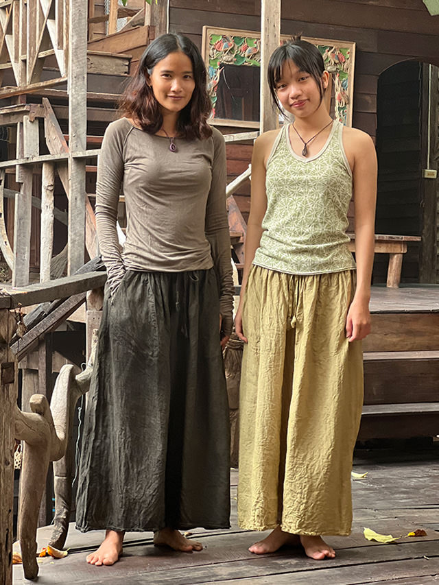 asana HEMP100% NEW パンツスカート・草木染め【パヤカ オンラインショップ】