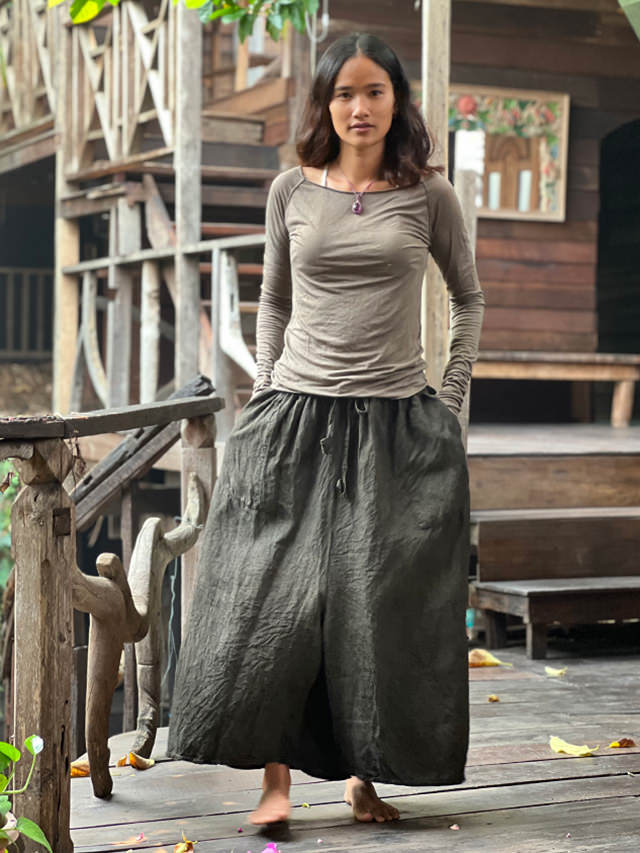 asana HEMP100% NEW パンツスカート・草木染め【パヤカ オンラインショップ】