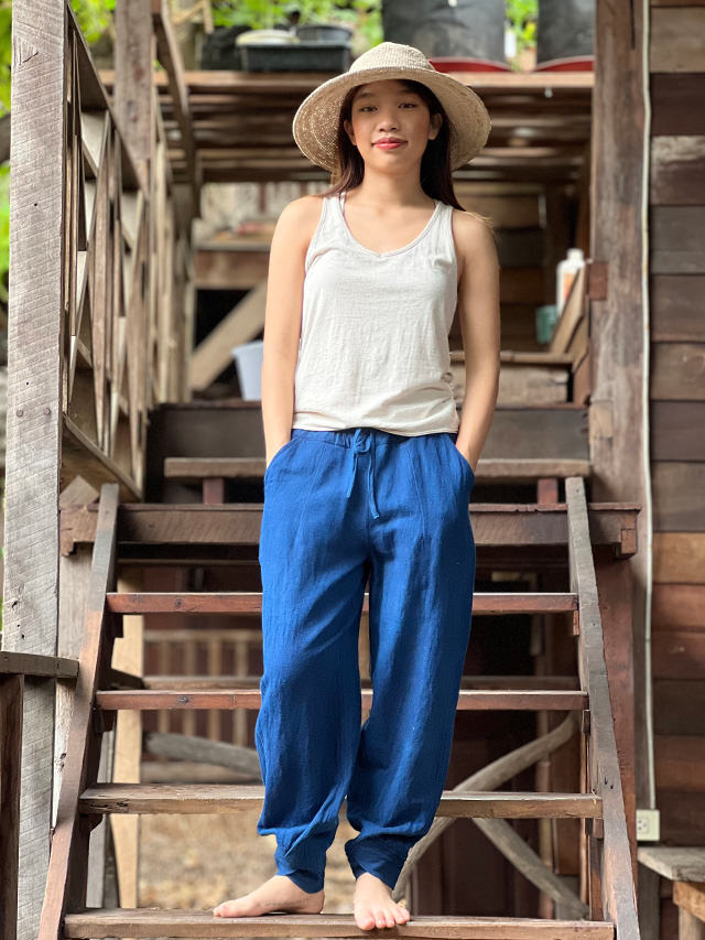 asana HEMP100% ゆったり パンツ・草木染め【パヤカ オンラインショップ】