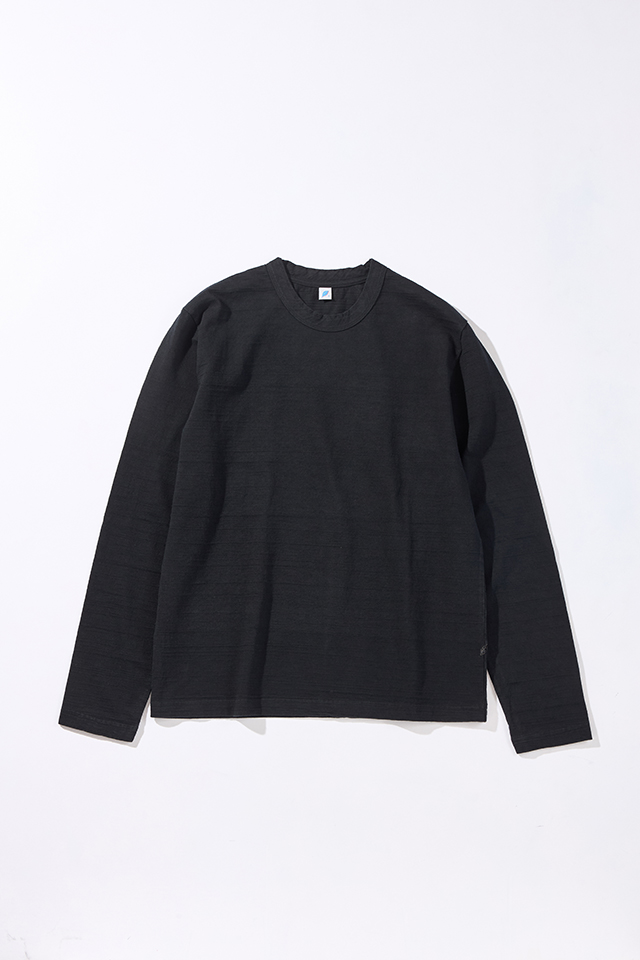 [LS-SLB-5011-BK] 8oz Slub Jersey Long Sleeve T-shirt - Black pure blue ...