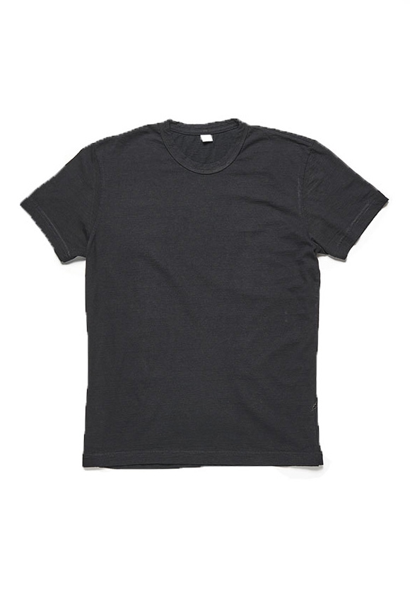 [SS-5011-IDBK] Indigo Jersey Crew Neck T-shirt - Black Indigo pure blue ...