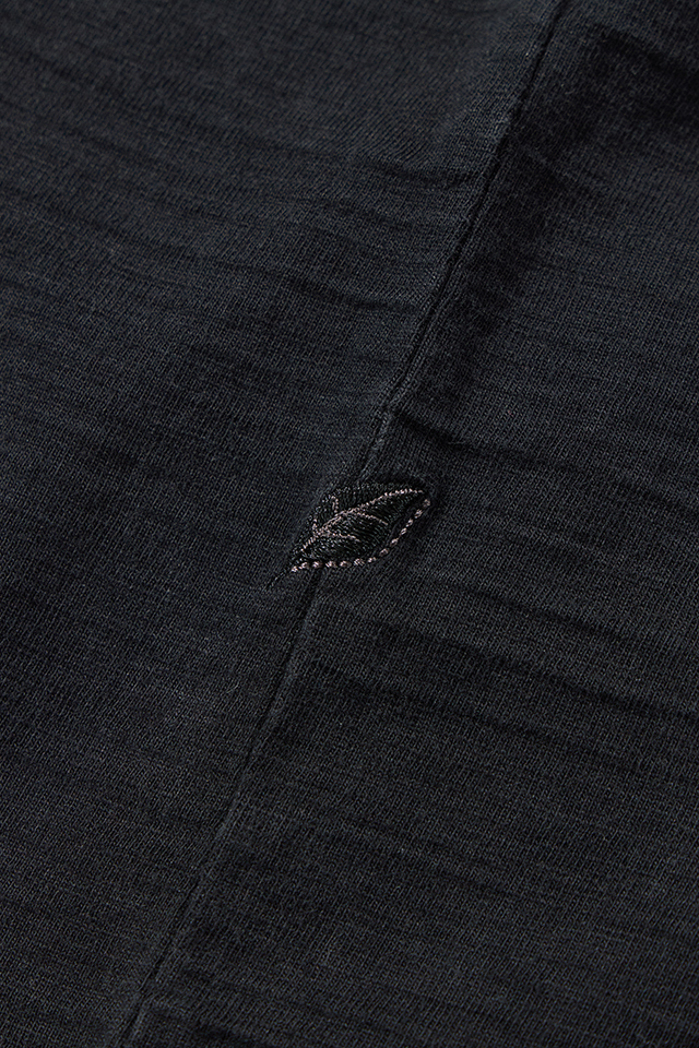 [SS-SLB-5011-BK] 8oz Slub Jersey T-shirt - Black pure blue japan