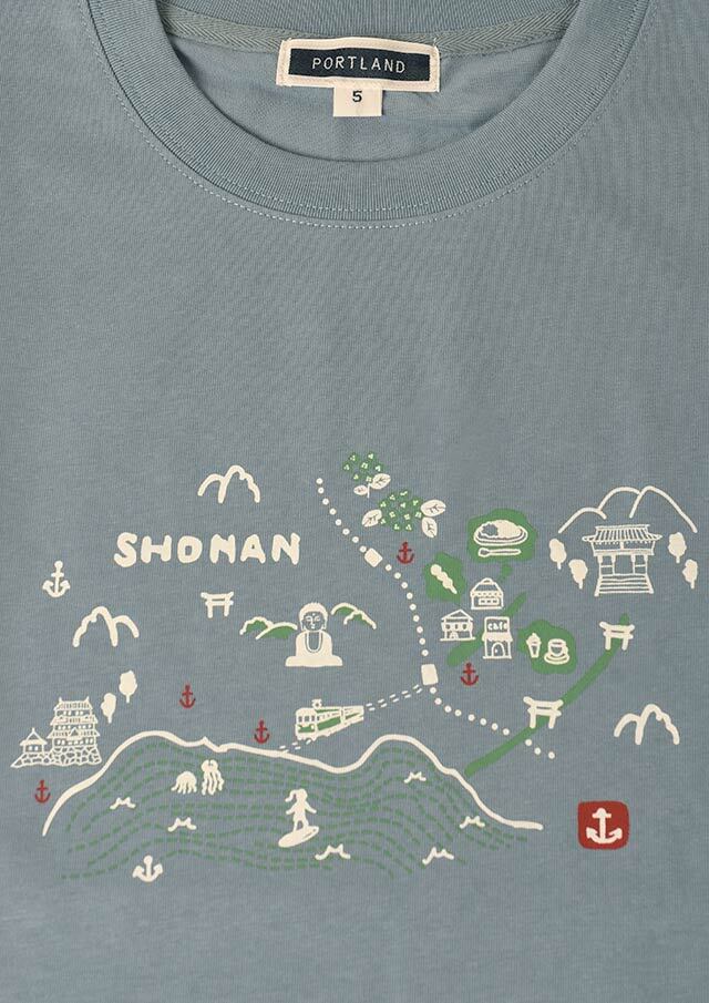 【2025春夏】【ポートランド】SHONAN_MAPプリントTシャツ【メンズ】【PL155403AA】【S12】