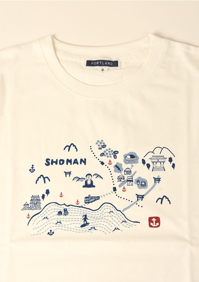 【2025春夏】【ポートランド】SHONAN_MAPプリントTシャツ【PL155403A】【S12】