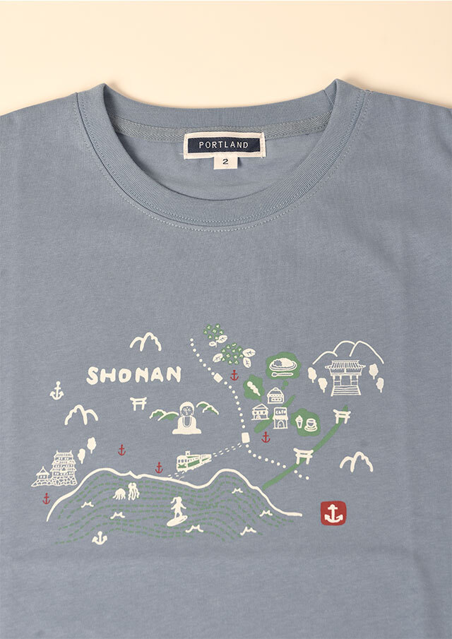 【2025春夏】【ポートランド】SHONAN_MAPプリントTシャツ【PL155403A】【S12】