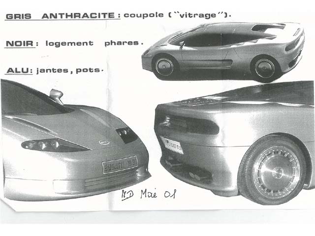 ALEZAN125 ブガッティ ID90 Ital Design 1990 ミニカー専門店 ラクーンオート