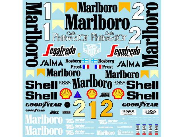 Museum collection D1086 1/12 McLaren MP4/2C Decal (Italeri) 【メール便可 ...