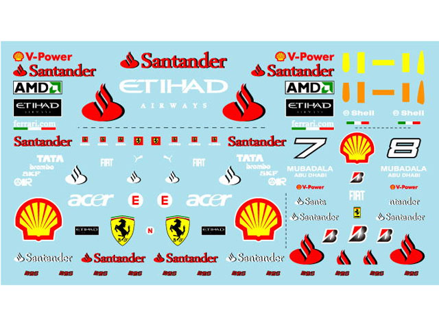 Museum collection D1089 1/20 Ferrari F10 Logo Decal (Fujimi) 【メール便可 ...