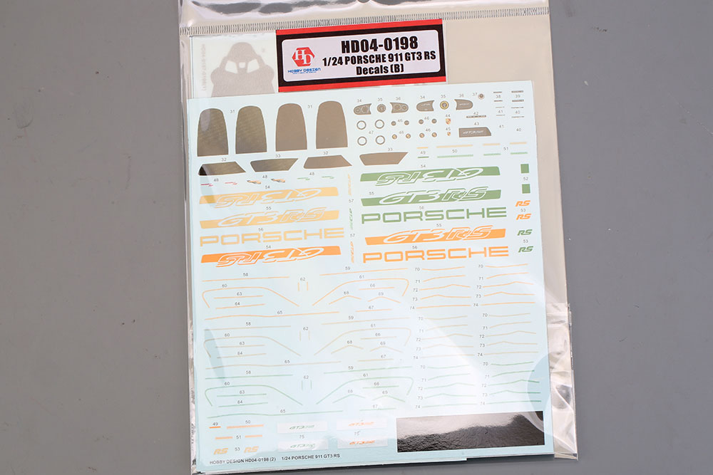 Hobby Design HD04_0198 1/24 Porsche 911 GT3 RS Decals (B) 【メール便可】 ミニカー ...