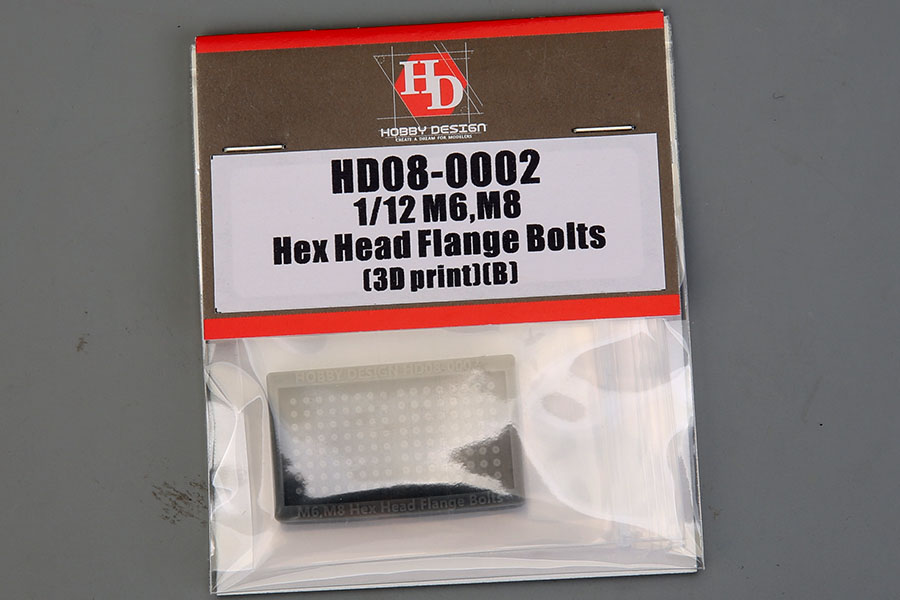 Hobby Design HD08_0002 1/12 M6,M8 Hex Head Flange Bolts (3D print) (B ...