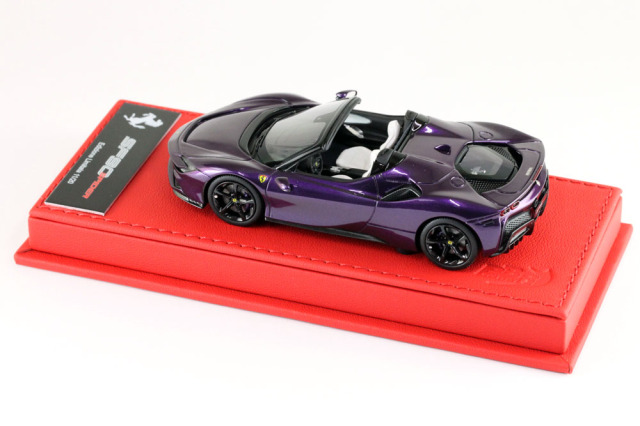 BBR Deluxe CDL358 Ferrari SF90 Spider Viola Hong Kong (Red Leather Base ...