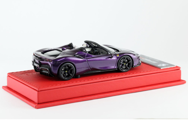 BBR Deluxe CDL358 Ferrari SF90 Spider Viola Hong Kong (Red Leather Base ...