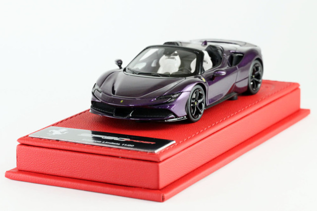 BBR Deluxe CDL358 Ferrari SF90 Spider Viola Hong Kong (Red Leather Base ...