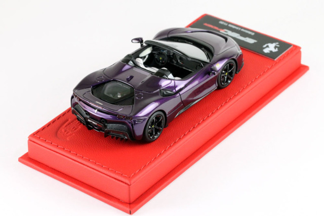 BBR Deluxe CDL358 Ferrari SF90 Spider Viola Hong Kong (Red Leather Base ...