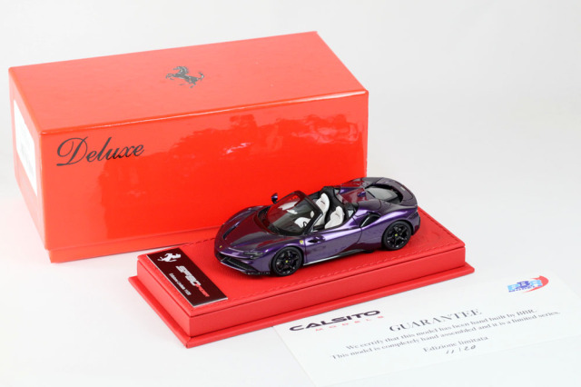 BBR Deluxe CDL358 Ferrari SF90 Spider Viola Hong Kong (Red Leather Base ...
