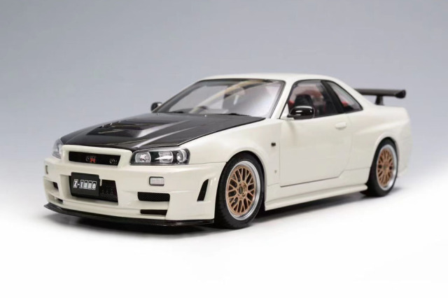 MOTORHELIX 1/18 Nismo R34 GT-R Z-Tune Pearl White Limited 799pcs ミニカー専門 ...