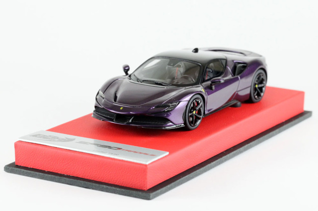 BBR RACE43-132 Ferrari SF90 Stradale Violet (Red leather Base) Limited ...