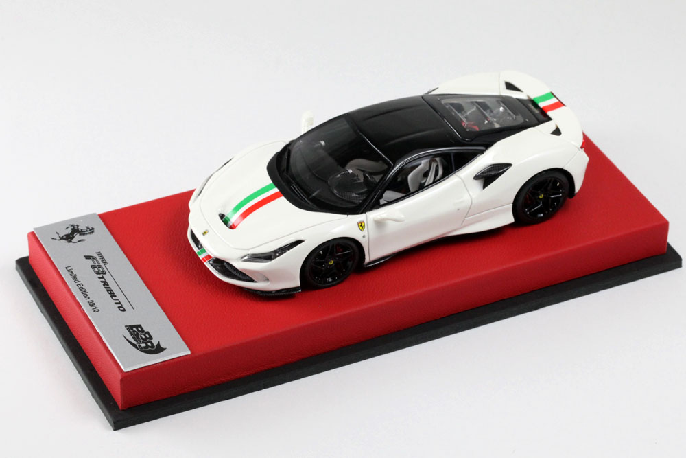 BBR RACE43-135 Ferrari F8 Tributo Avus White (Red leather Base) Limited ...