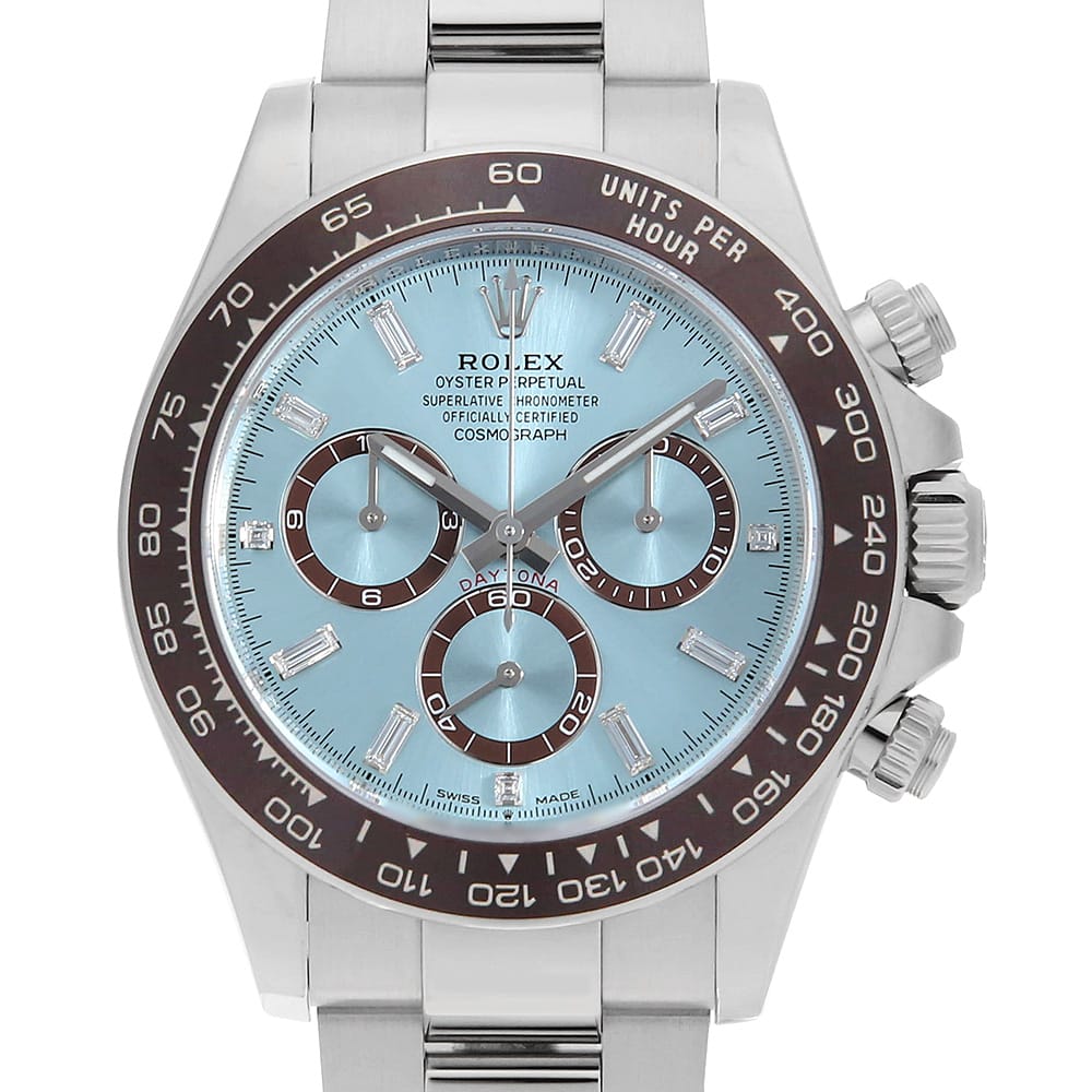 126506A アイスブルー ROLEX（ロレックス）コスモグラフ デイトナ 8Pバケット 3Pスクエアダイヤ 中古 | 東京・大阪の高級 ...