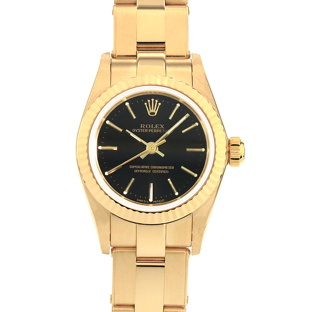 76198 ブラック/バー A番 ROLEX（ロレックス） オイスターパーペチュアル 中古 | 東京・大阪の高級ブランド時計の販売・通販なら ...