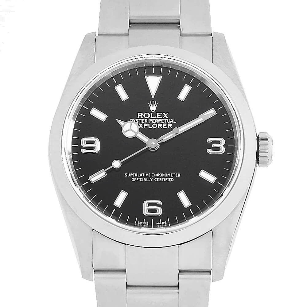 114270 ブラック ROLEX（ロレックス）エクスプローラーI 中古 | 高級ブランド時計の販売・通販ならGINZA RASIN - U ...