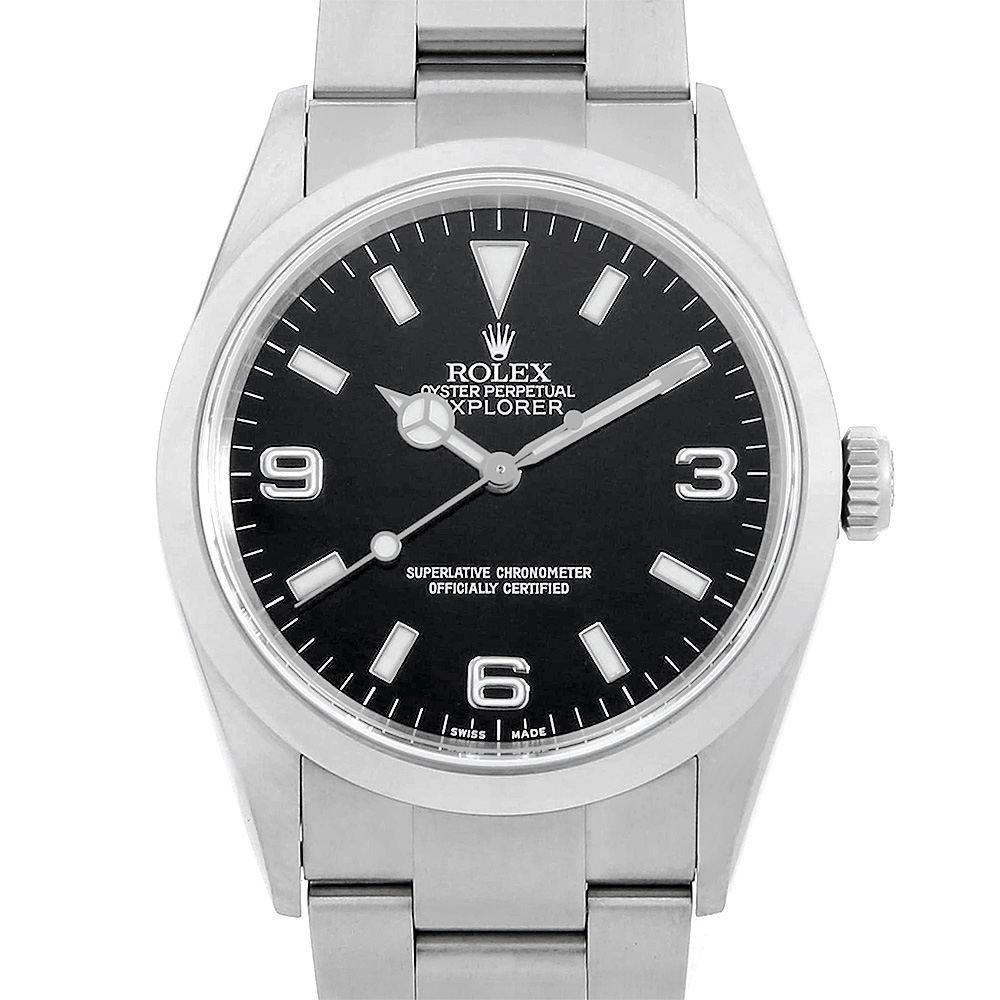 114270 ブラック ROLEX（ロレックス）エクスプローラーI 中古 | 高級ブランド時計の販売・通販ならGINZA RASIN - U ...