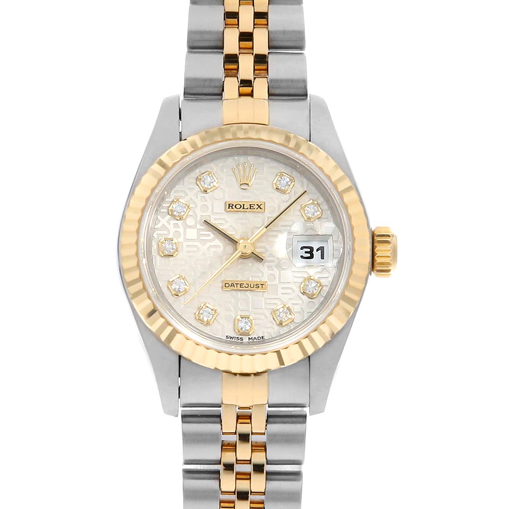 69173G シルバー ROLEX（ロレックス）デイトジャスト 10Pダイヤ 中古 | 東京・大阪の高級ブランド時計の販売・通販ならGINZA RASIN - U-69173GSVHC