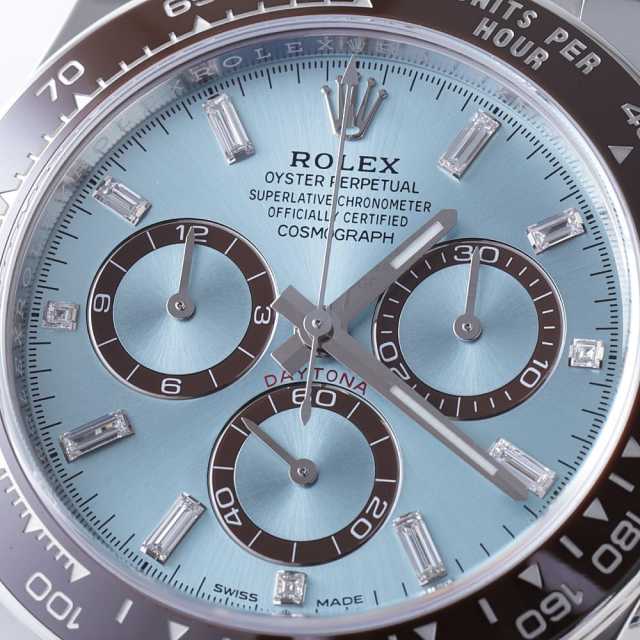 126506A アイスブルー ROLEX（ロレックス）コスモグラフ デイトナ 8Pバケット 3Pスクエアダイヤ 中古 | 東京・大阪の高級 ...