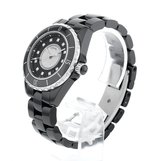 H2122 CHANEL（シャネル） J12 黒セラミック 12P/センターダイヤ 中古 | 高級ブランド時計の販売・通販ならGINZA ...
