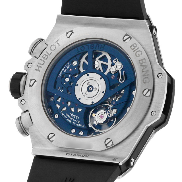 421.NL.5170.RX スケルトン HUBLOT（ウブロ）ビックバン ウニコ チタニウム ブルーセラミック 中古 | 東京・大阪の高級ブランド時計の販売・通販ならGINZA RASIN ...