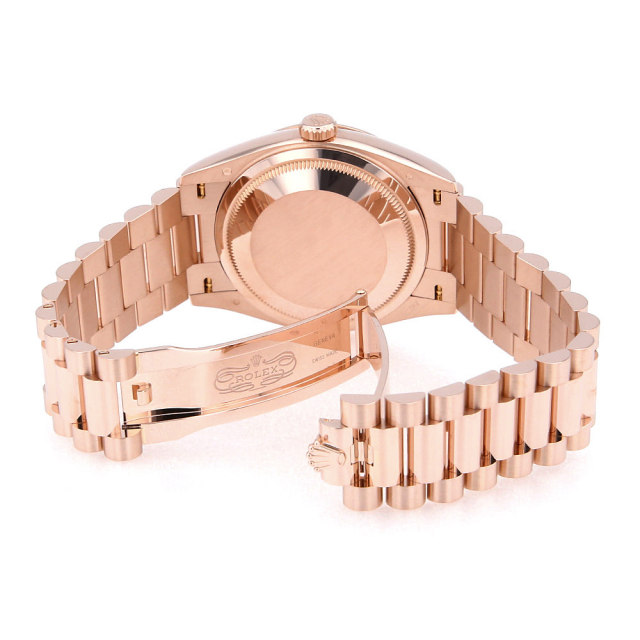 128235A ブラウン ROLEX（ロレックス）デイデイト36 8Pダイヤ 2Pバゲットダイヤ 中古 | 高級ブランド時計の販売・通販なら ...