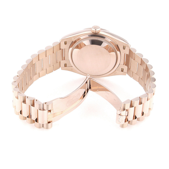 128235A ブラウン ROLEX（ロレックス）デイデイト36 8Pダイヤ 2Pバゲットダイヤ 中古 | 東京・大阪の高級ブランド時計の販売 ...