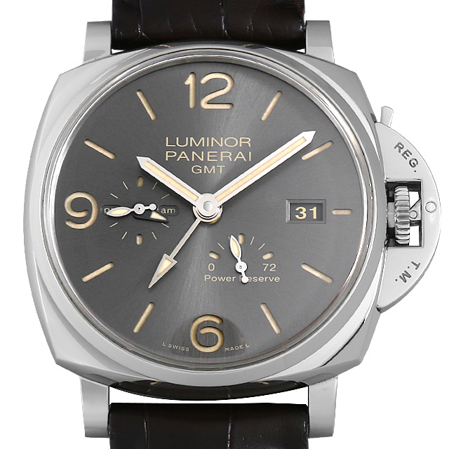 PAM00944 PANERAI（パネライ） ルミノール ドゥエ 3デイズ GMT パワーリザーブ オートマティック アッチャイオ 中古 ...