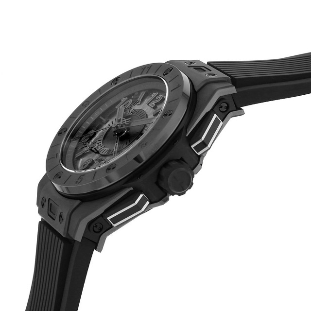 471.CI.1114.RX.YOY20 スケルトン HUBLOT（ウブロ）ビックバンGMTオールブラック ヨウジヤマモト 50本限定 中古 ...