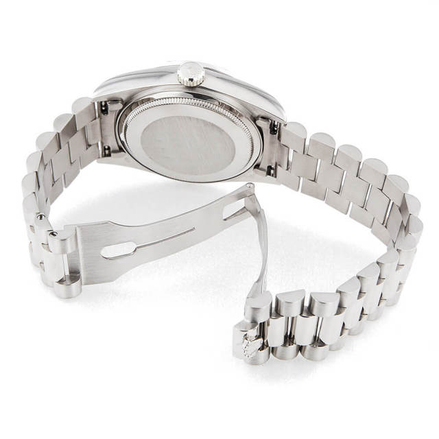 18049A シルバー ROLEX（ロレックス）デイデイト 8Pダイヤ/2Pバゲットダイヤ 中古 | 東京・大阪の高級ブランド時計の販売・通販ならGINZA RASIN - U-18049ASV