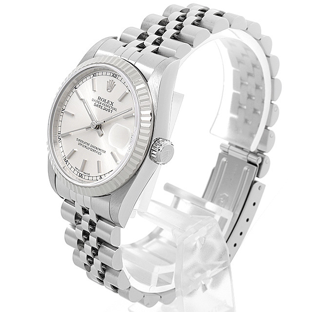 78274 ROLEX（ロレックス） デイトジャスト シルバー/バー 中古 | 東京・大阪の高級ブランド時計の販売・通販ならGINZA ...