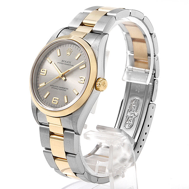 14203 ROLEX（ロレックス） オイスターパーペチュアル グレー 中古 | 東京・大阪の高級ブランド時計の販売・通販ならGINZA ...