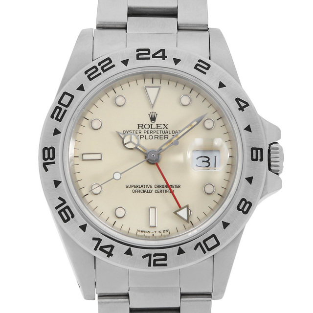 16550 アイボリー ROLEX（ロレックス）エクスプローラーII 中古 | 東京・大阪の高級ブランド時計の販売・通販ならGINZA ...