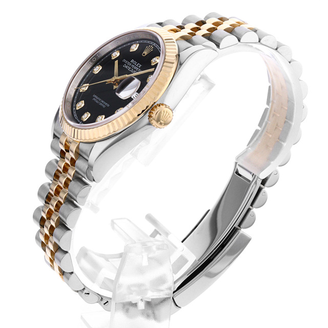126233G ブラック/5列/ジュビリーブレス ROLEX（ロレックス） デイトジャスト36 10Pダイヤ 中古 | 高級ブランド時計の販売 ...