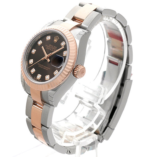 279171G ROLEX（ロレックス） デイトジャスト チョコレート オイスターブレス 10Pダイヤ 新品 | 東京・大阪の高級ブランド時計 ...