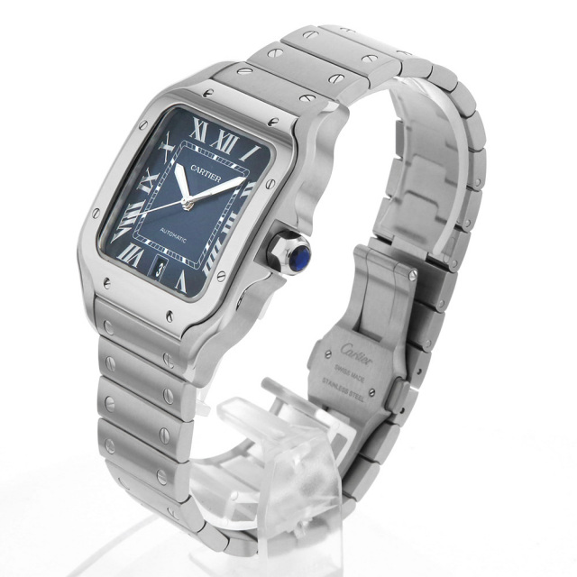 WSSA0071 ブルー Cartier（カルティエ）サントス ドゥ カルティエ LM 新品 | 東京・大阪の高級ブランド時計の販売・通販なら ...
