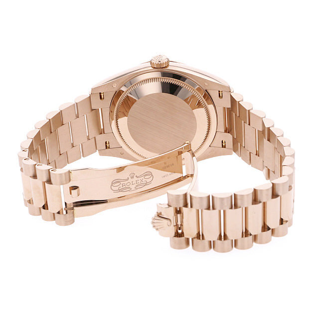 128235A ROLEX（ロレックス） デイデイト36 8Pラウンド/2Pバゲットダイヤ ブラウンオンブレ 未使用 | 東京・大阪の高級 ...