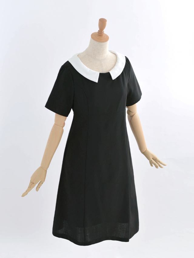 【ワンピース "さらり" グレース】19-a23 お色展開：ブラック,グレー ／ サイズ展開：36(SSサイズ)5号,38(Sサイズ)7号,40(Mサイズ)9号,42(Lサイズ)11号 ...