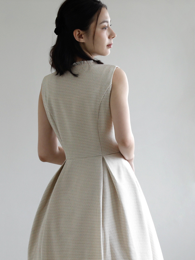 【ツィード ワンピース マリエール】43-a23 お色展開：ブラック,ベージュ／ サイズ展開：36(SSサイズ)5号,38(Sサイズ)7号,40(Mサイズ)9号,42(Lサイズ)11号 ...