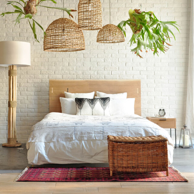 Oak double bed frame store