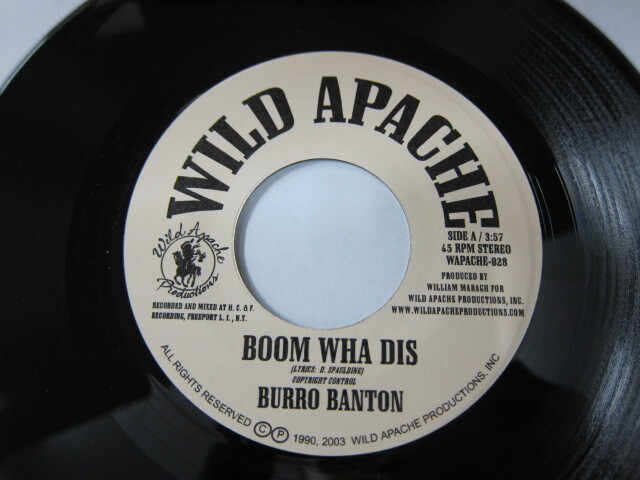 BURRO BANTON / BOOM WHA THIS / WILD APACHE ロッカーズアイランド